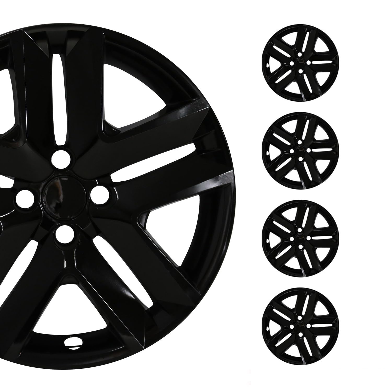 Amazon.com: OMAC - ABS Black Hub Caps 16 Inch Set of 4, Tapas para ...