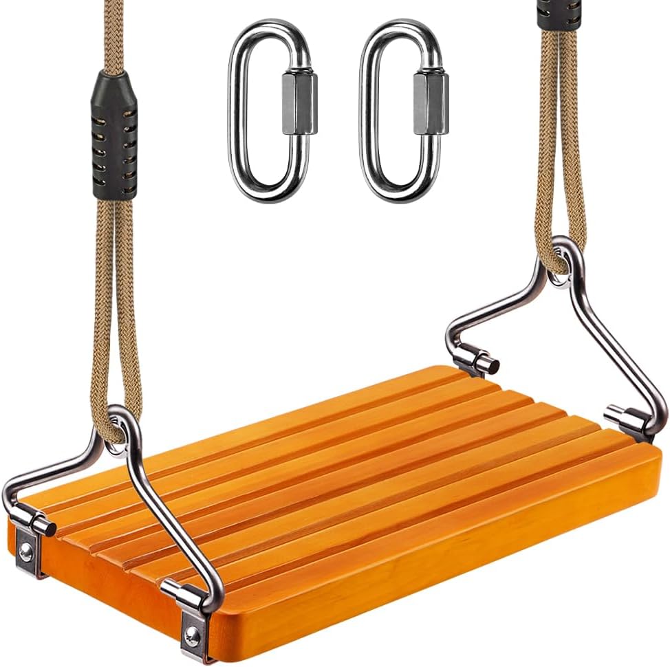 Amazon.com: FOKOL 2025 Upgraded Large Wooden Swing Seat, 24"x 9.8 ...