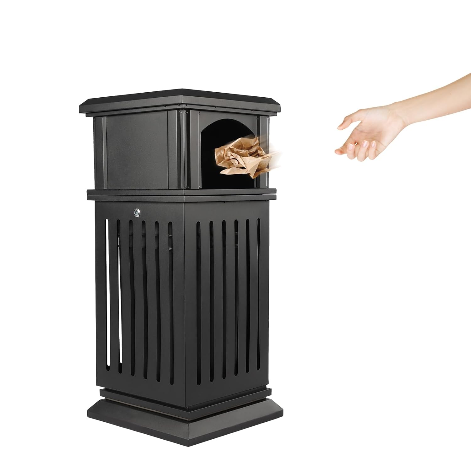 Amazon.com: TFCFL 8.8 Gal Outdoor/Indoor Trash Can with Flip Lid ...