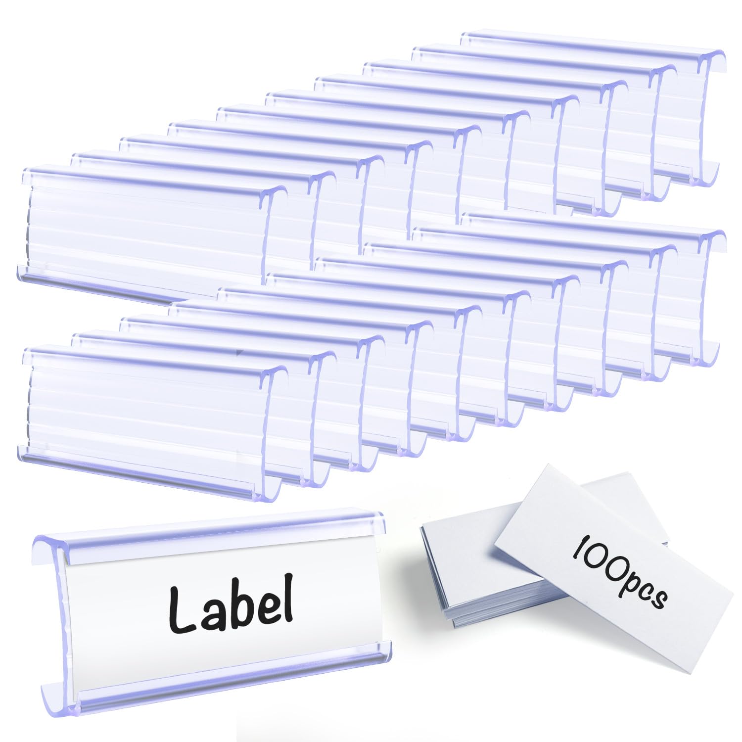 Amazon.com : 100 Pcs Wire Shelf Label Holders Plastic Wire Label Holder ...