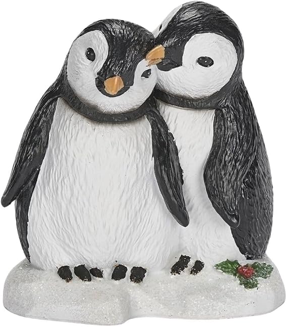 Amazon.com: Roman Penguins on Snow Figurine – 6-Inch Winter Penguin ...