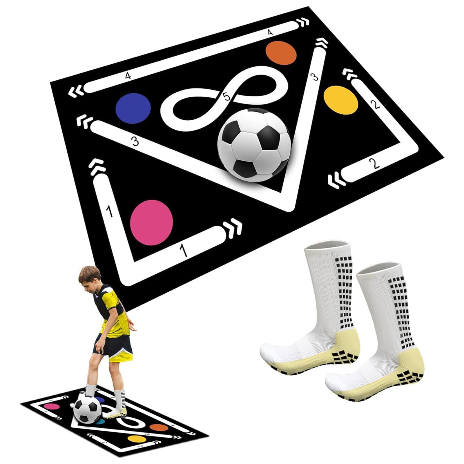 Soccer Training Mat, TOPIND Football Footstep Training Mat Control ...