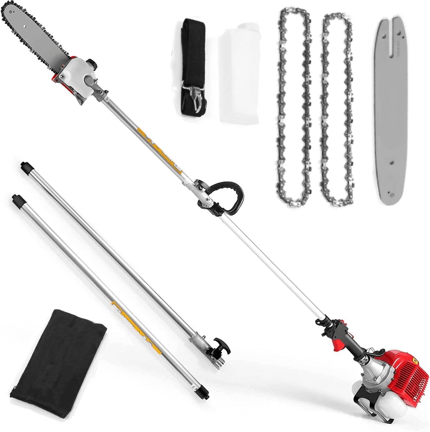 Amazon.com : Homdox 58CC Pole Saw Gas Powered, 2-Cycle Pole Saw for ...