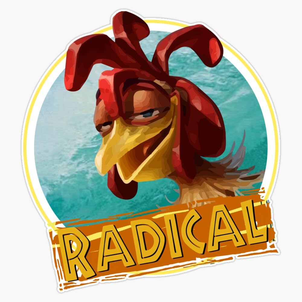 Amazon.com - Chicken Joe Surfs Up - Radical! Quote Vinyl Sticker ...
