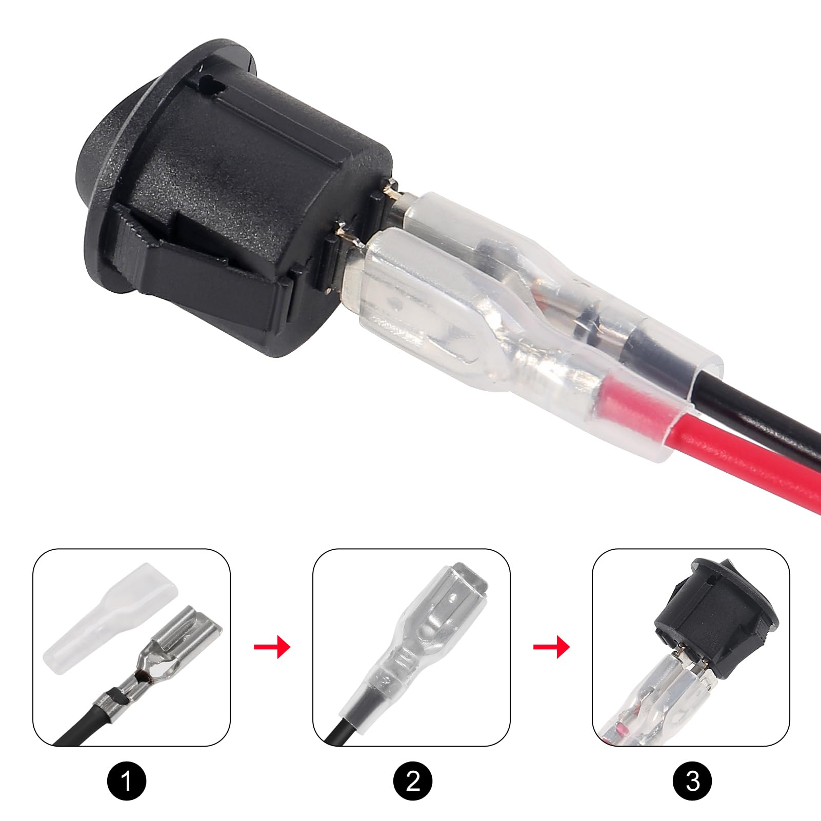 Snapklik.com : 15pcs Round Rocker Switch 12V 20A ON Off Switch Mini ...