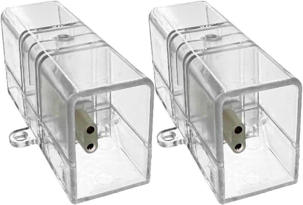 cezelux 2 Pack Hexagon Garage Light Connectors 180° I-Connector 2 Pin 2 ...