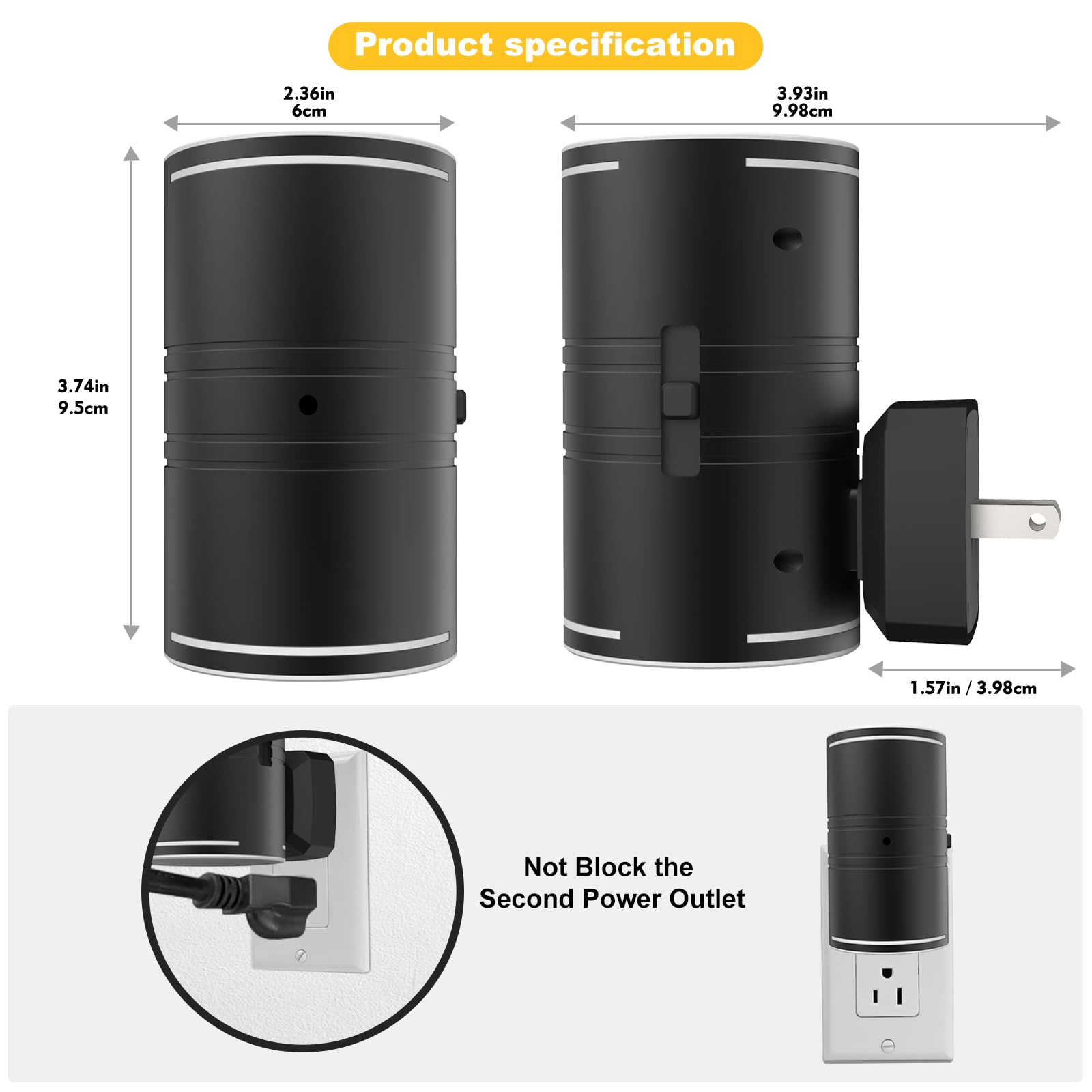 Snapklik.com : LED Night Light Plug In, Modern Night Lights Plug Into ...