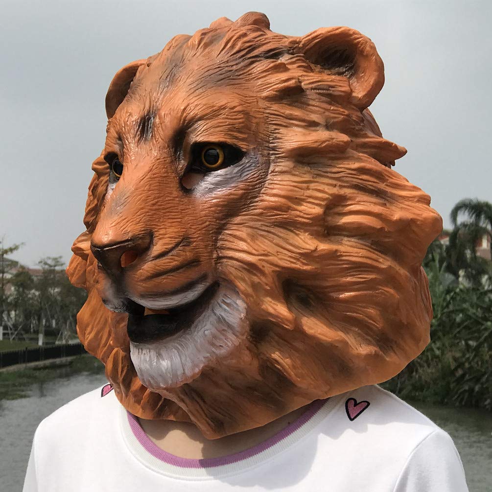 Realistic Lion Head Mask