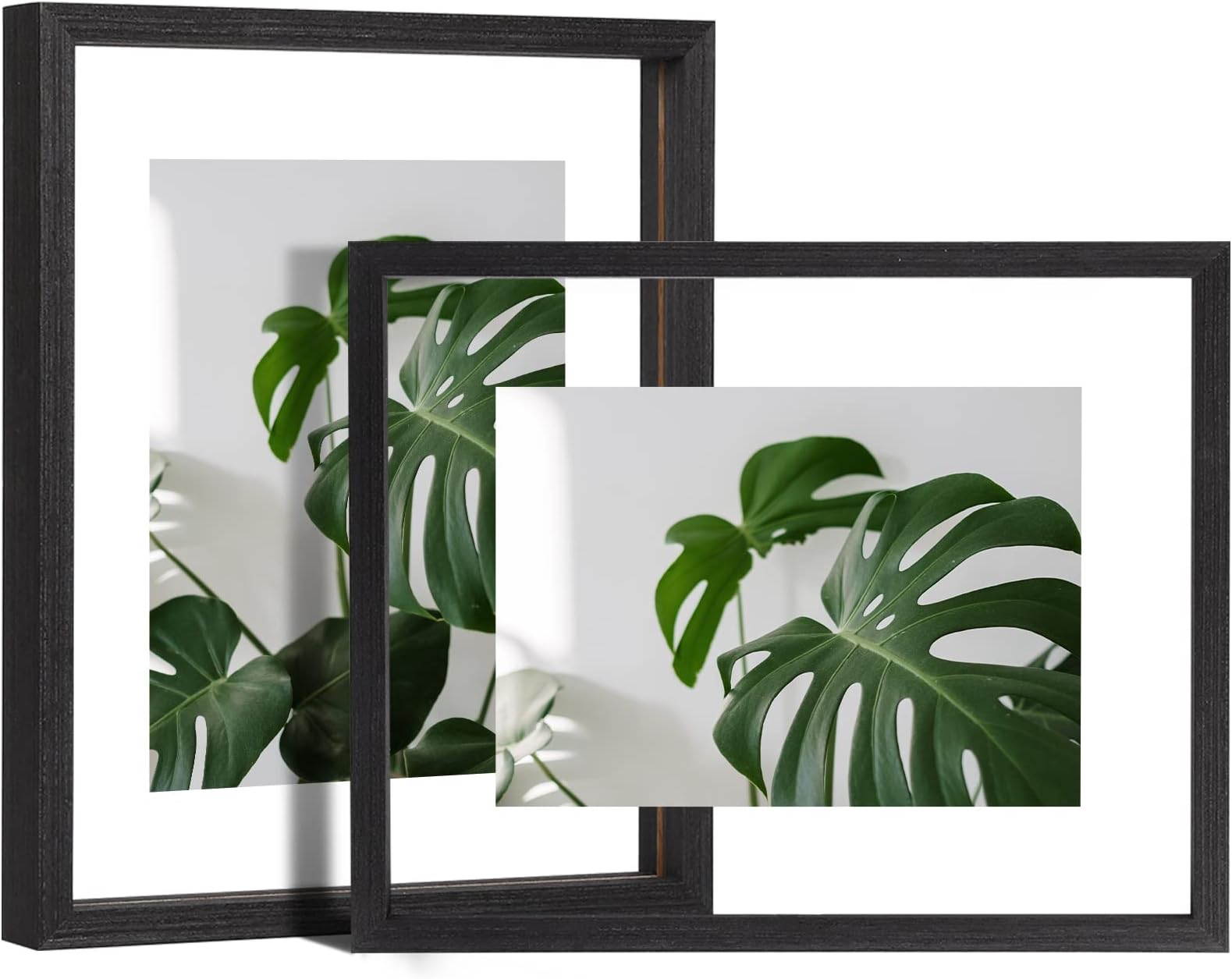 Amazon.com - Egofine 11x14 Floating Frames Set of 2, Double Glass ...