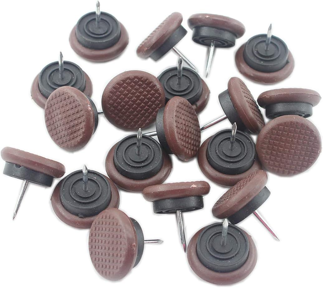 Antrader 100 Pack Nylon Slider Glides Nail On Furniture Table Chair