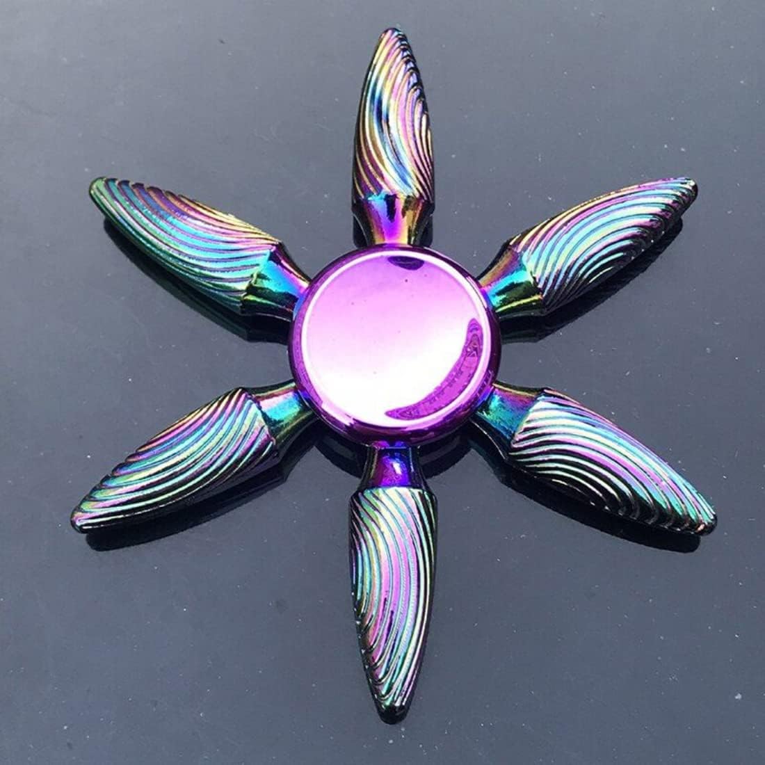 Bestie toys 6 Drill Shape Adventure Shield Star Fidget Spinner Metal ...