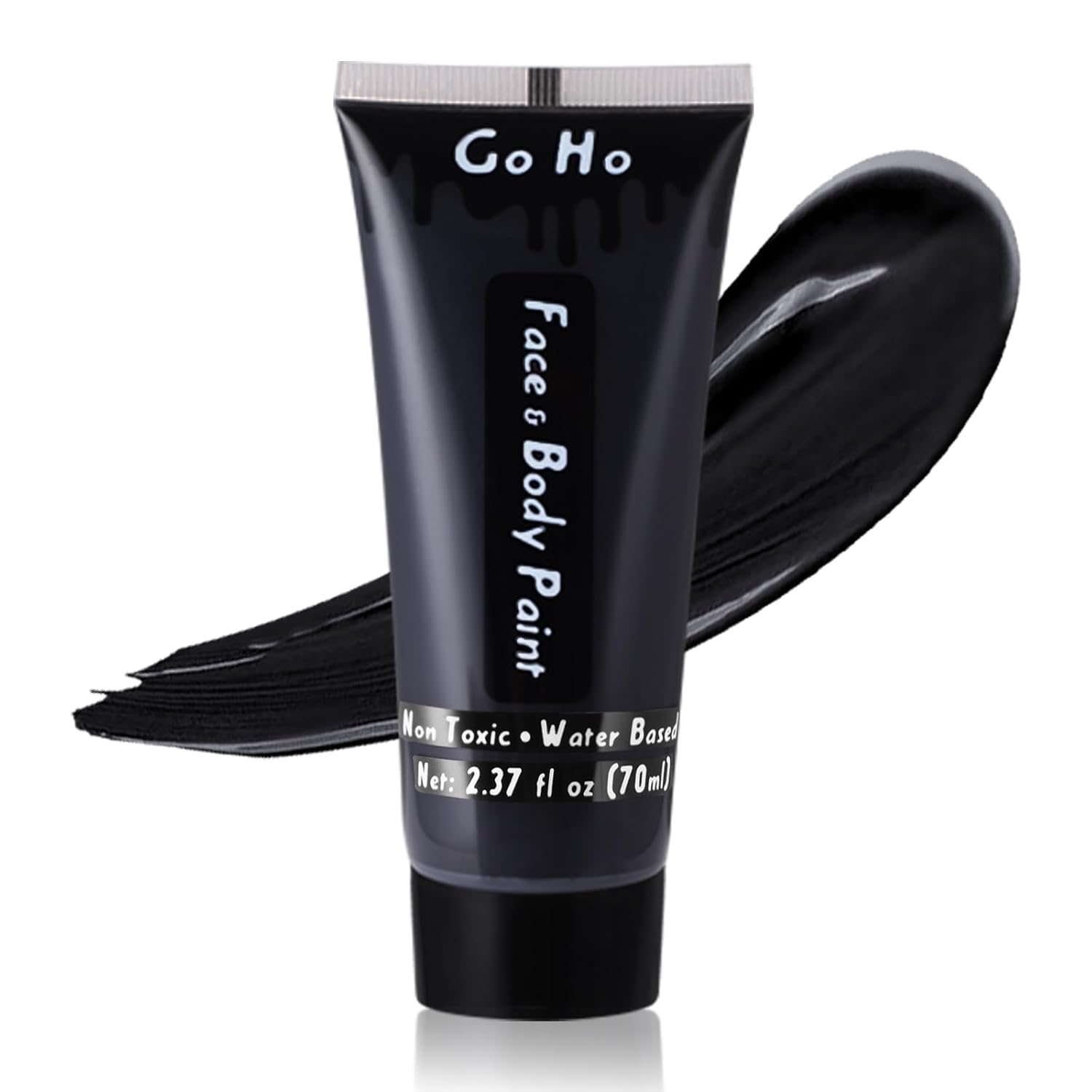 Amazon.com : Go Ho Black Face Body Paint Washable(2.37oz/pc),Water Based Cream Face Paint,Skull ...