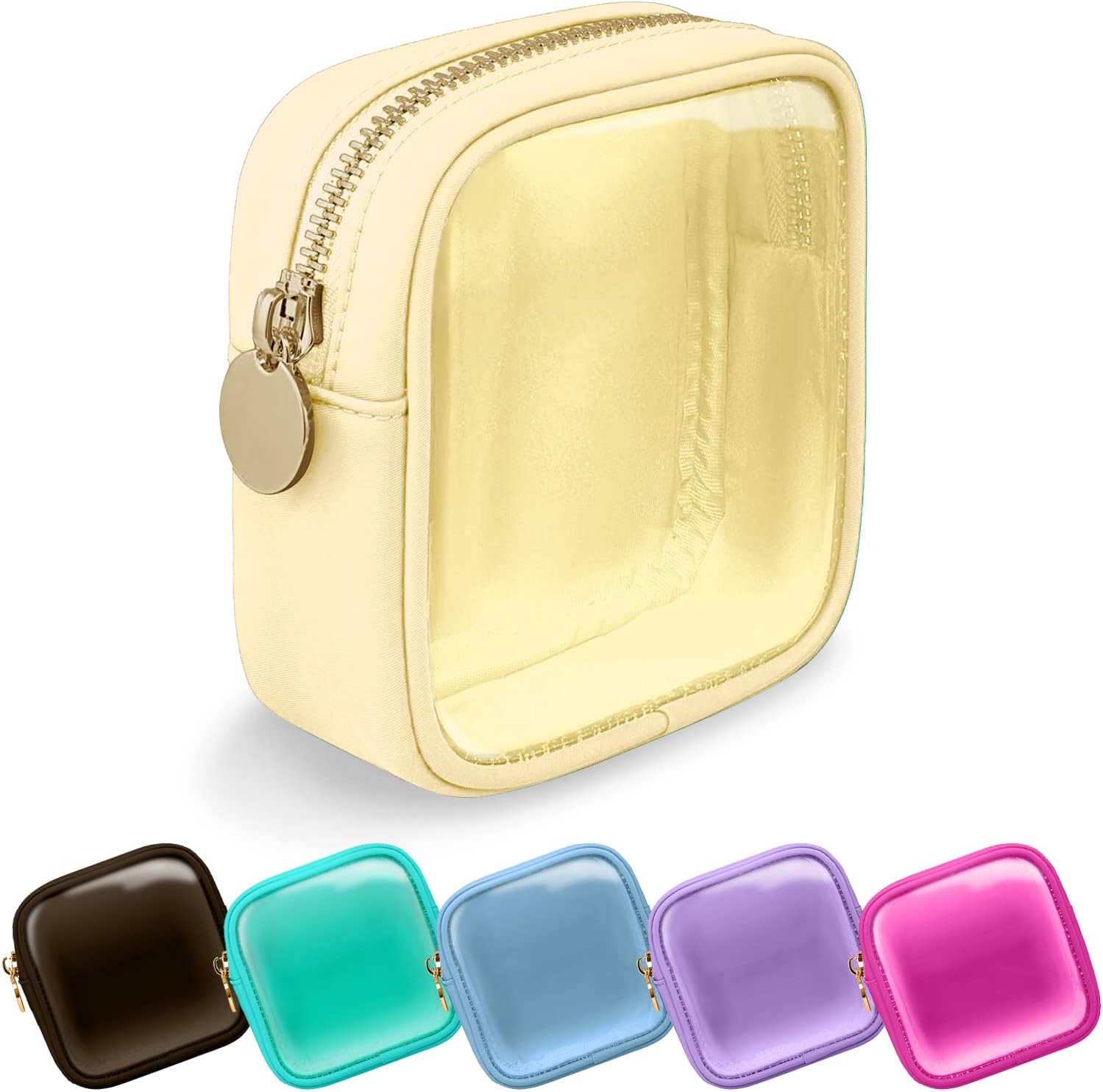 Amazon.com: UIXIZQ Clear Mini Makeup Bag for Purse, Small Nylon&PVC ...