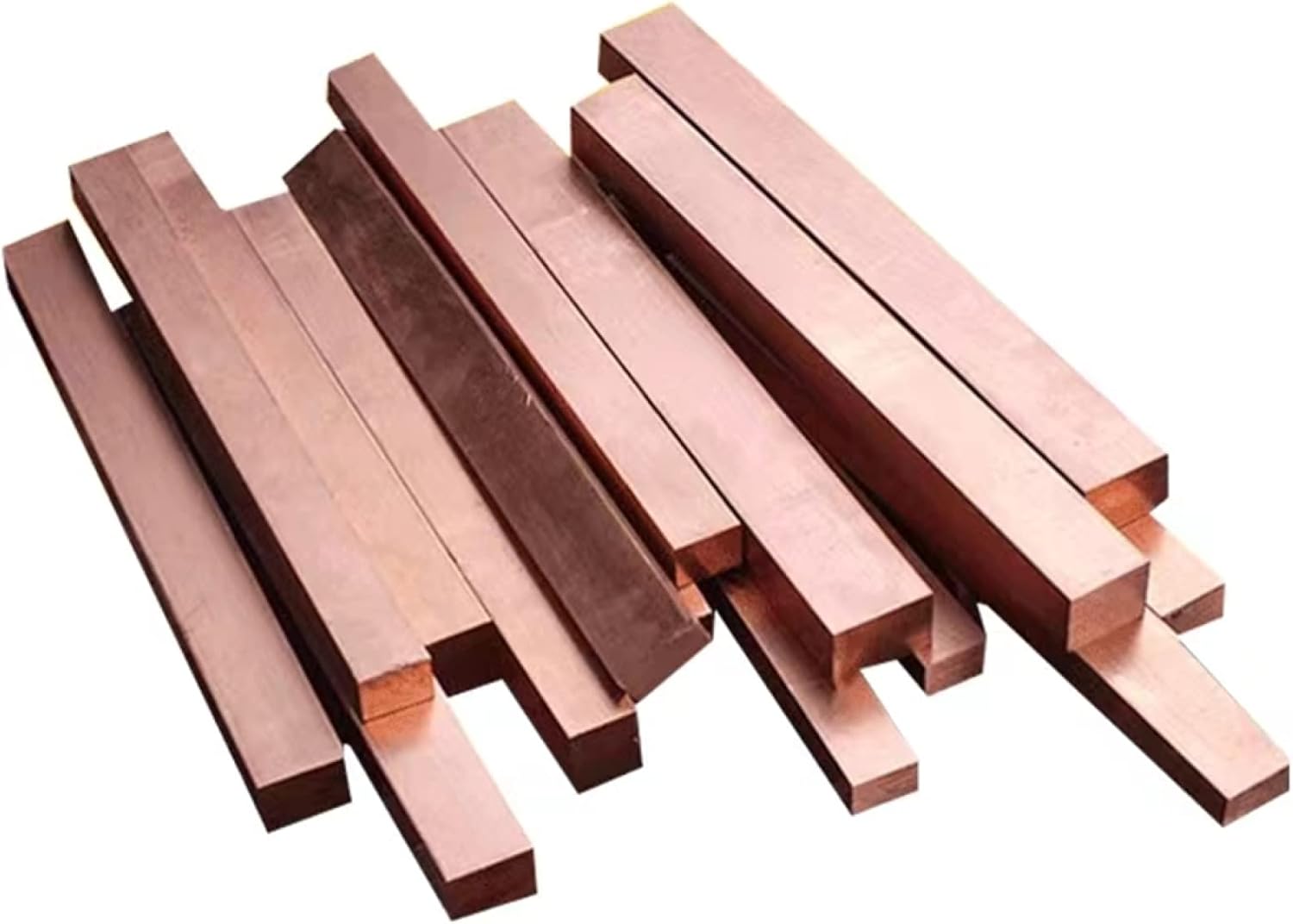 T2 Copper Bar, 1pc Flat Bar Red Copper, Pure Copper Bar, Solid Square ...