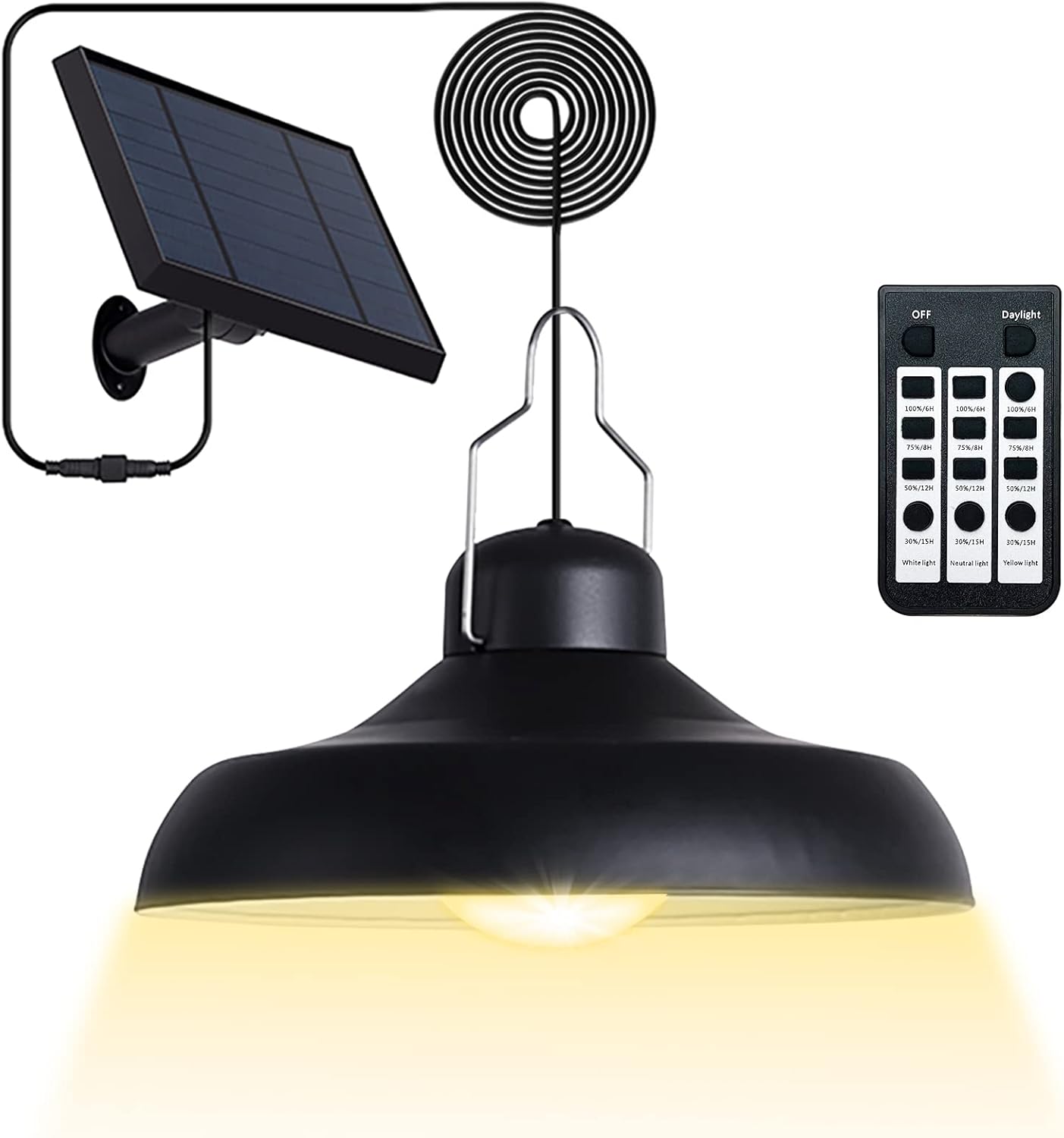 Solar Pendant Light Outdoor - Solar Shed Lights Indoor 3000K 4500K ...