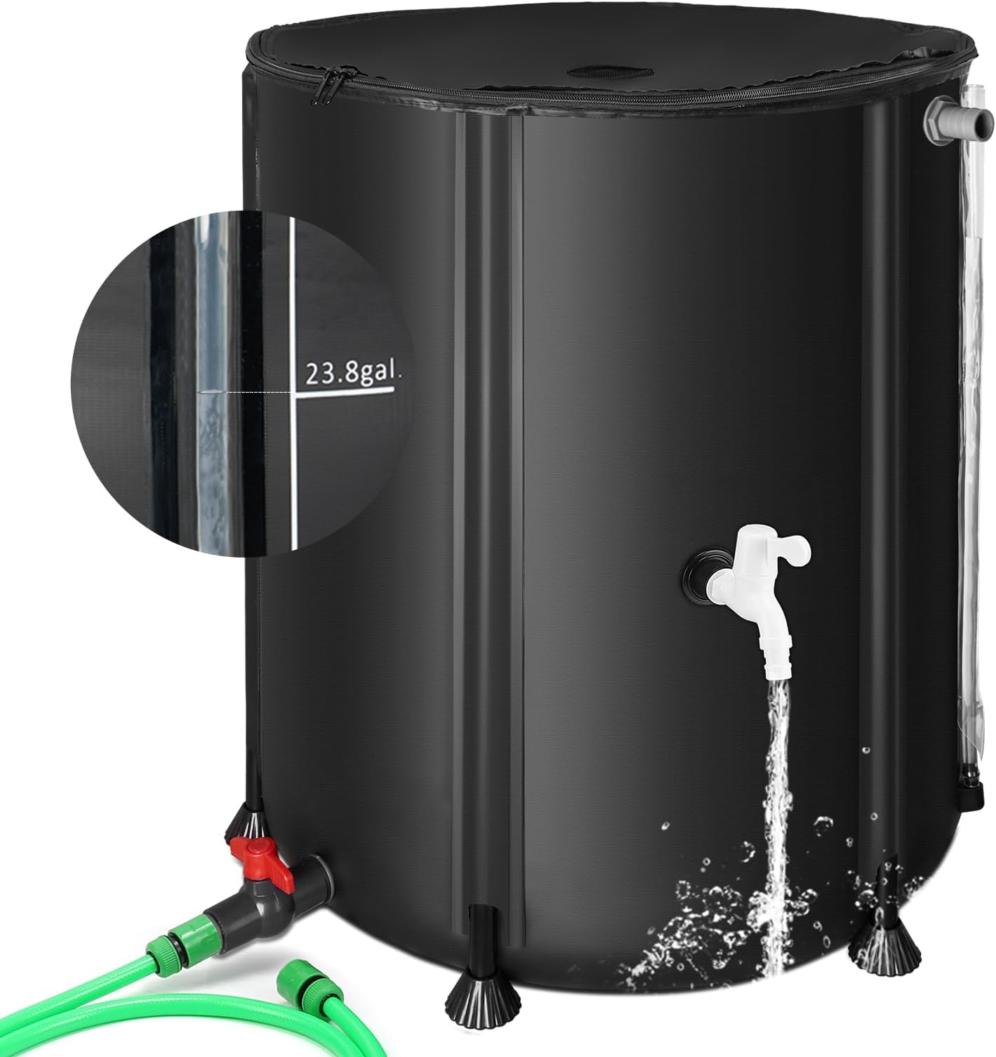 Amazon.com: VEVOR 100 Gallon Collapsible Rain Barrel, Portable ...