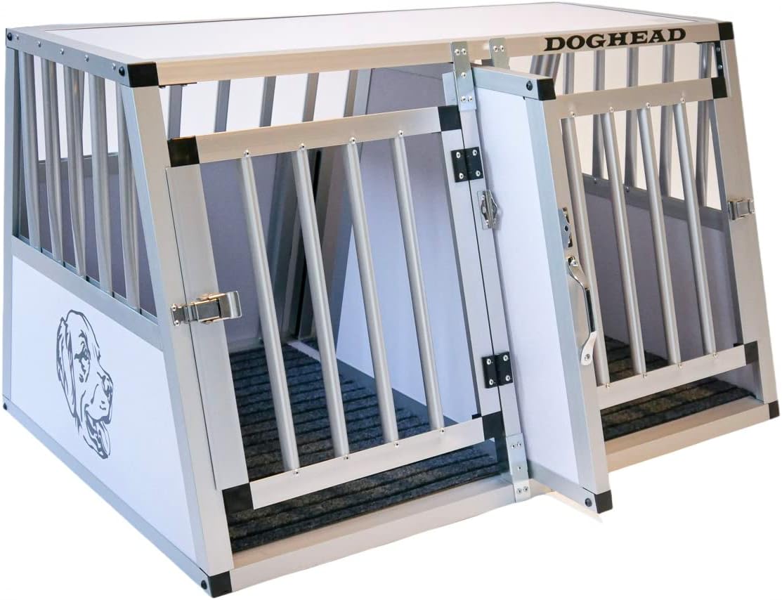 Doghead Alu Hundetransportbox 90x65x55 Comfort Reisebox Hundebox ...