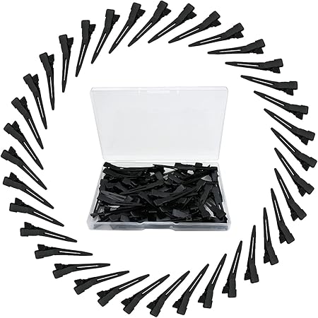 Amazon.com : 50 Pcs Metal Duck Bill Hair Clips Silver Single Prong Hair ...