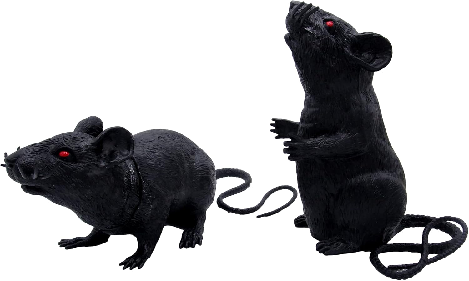 Amazon.com: 2 Black or Grey Plastic Squeeze Squeaking Rats Spooky Scary ...