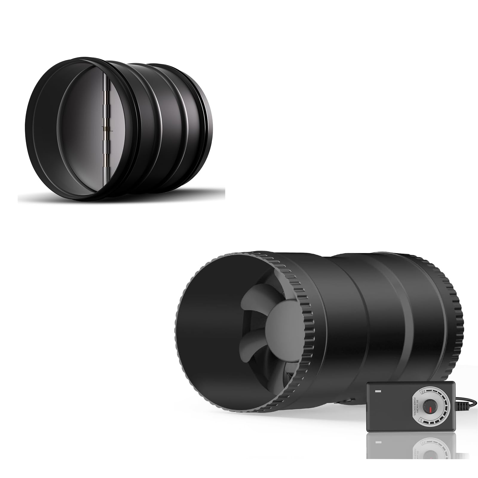 Amazon.com: Hon&Guan 6 Inch Inline Booster Duct Fan with 6 Inch ...
