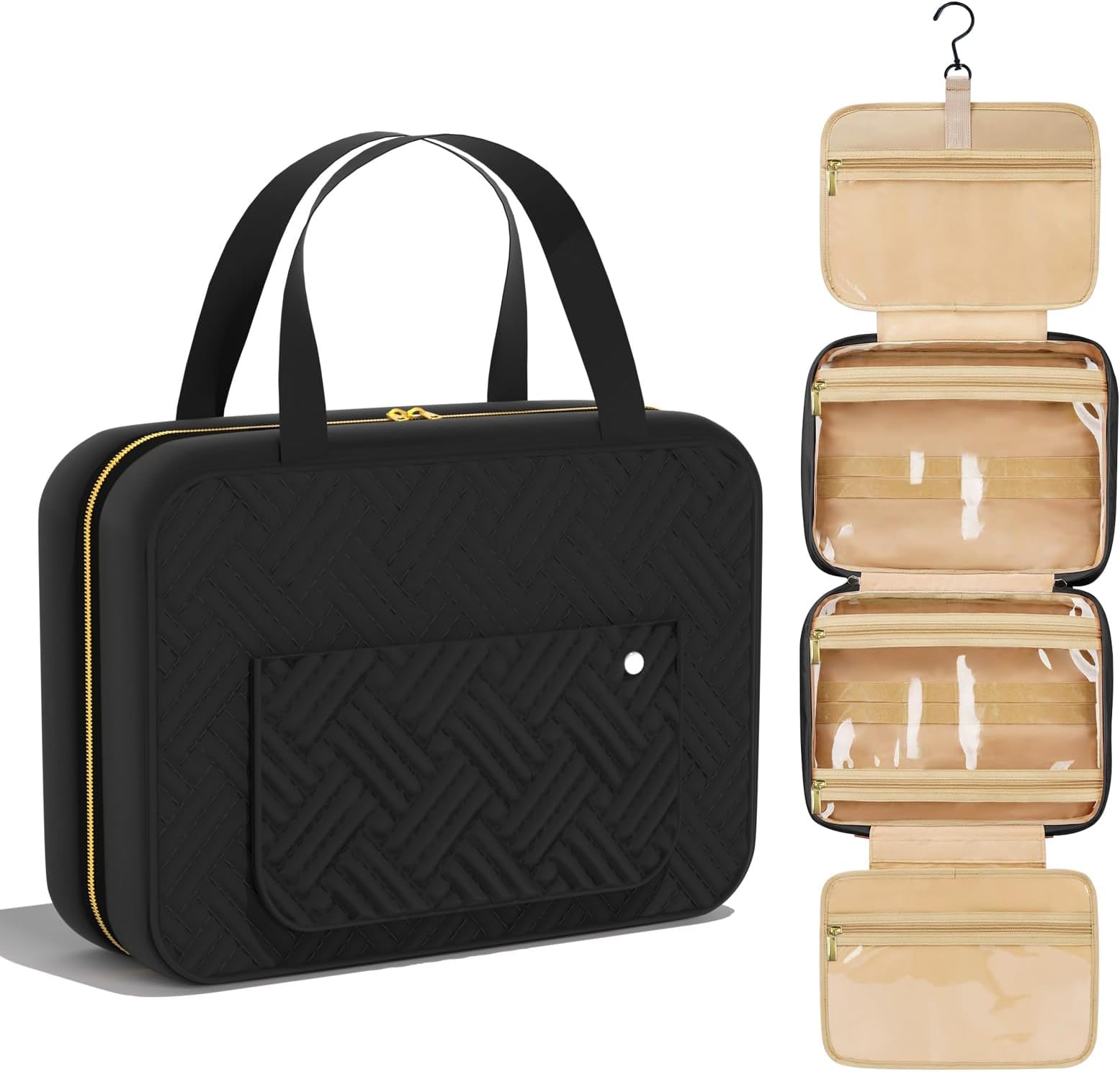 4 Sections Hanging Toiletry Bag - Sulishang Large Capacity Travel ...