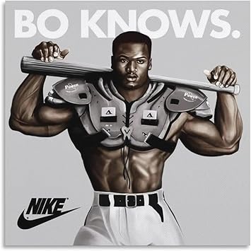 Amazon.com: Bo Jackson Bo Knows Poster Canvas Art Poster And Wall Art ...