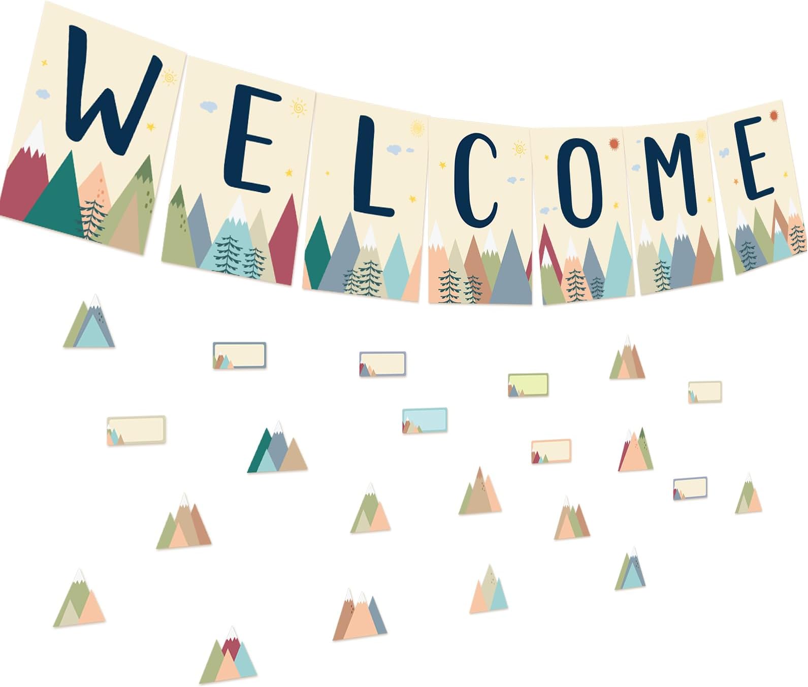 Amazon.com: Worldbazaar 87Pcs Welcome Bulletin Board Set Moving ...