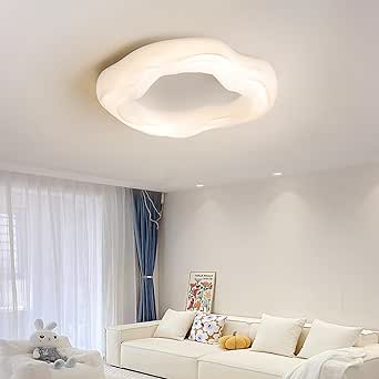 Arturesthome Modern White Ceiling Light Fixture, Flush Mount Chandelier Kids Room, Bedroom Lamp ...