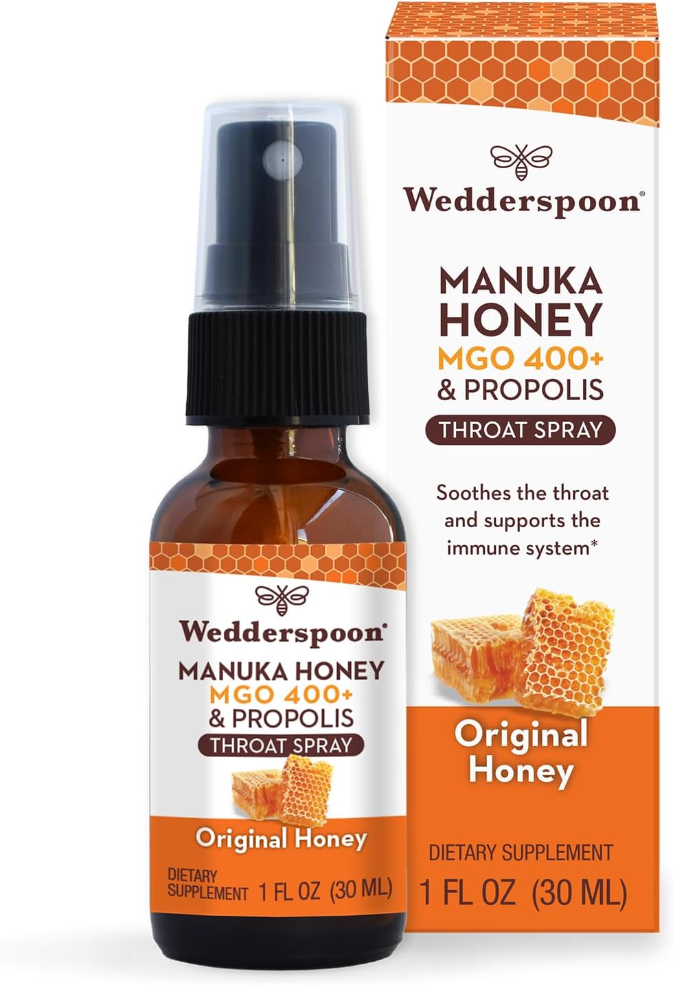 Amazon.com: Wedderspoon Propolis and Manuka Honey Throat Spray ...
