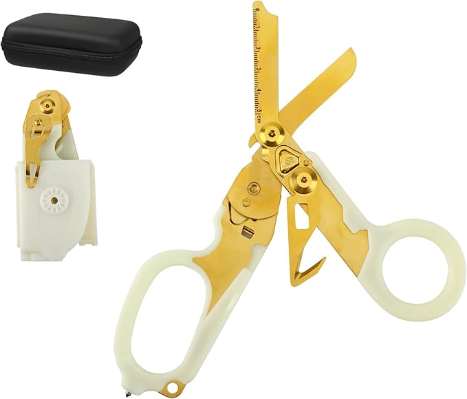Amazon.com: OLIDIT 6in1 Trauma Shears with Holster, Emergency Foldable ...