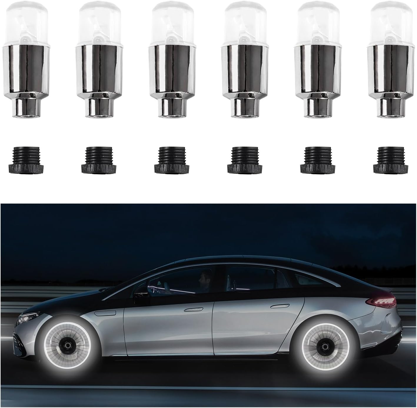 Amazon.com: Kewucn 6 PCS LED Tire Valve Lights, Neon Spoke Flash Light ...