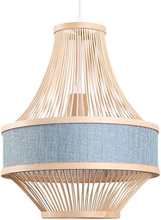 Amazon.com: DWXJICF Blue Linen Lamp Shade Creative Chandeliers ...