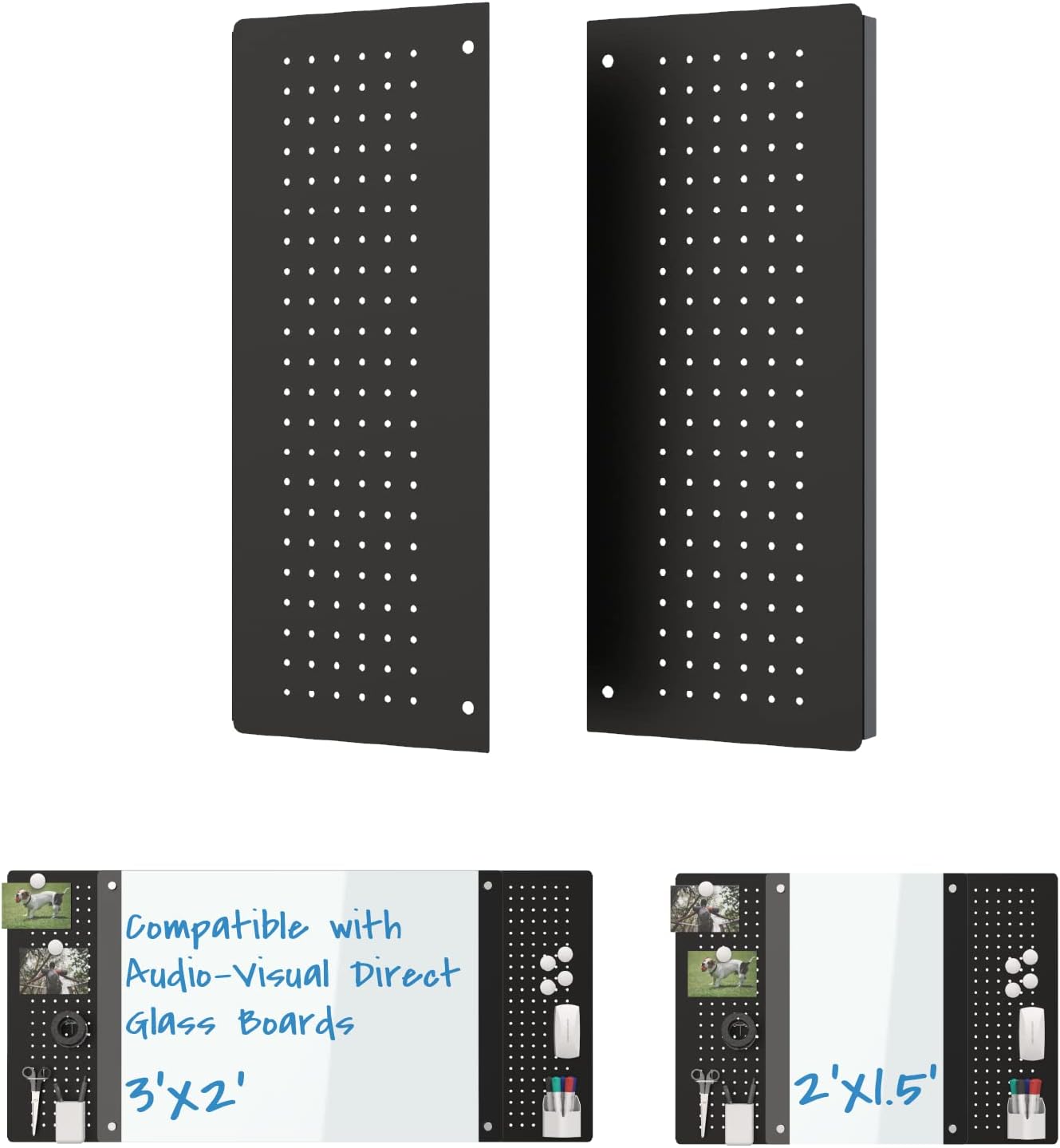 Audio-Visual Direct Pegboard Attachment for Glass Dry Erase Boards ...