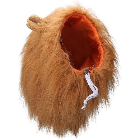 LUUFAN Lion Mane Wig for Dog and Cat Costume with Ears Pet Adjustable ...