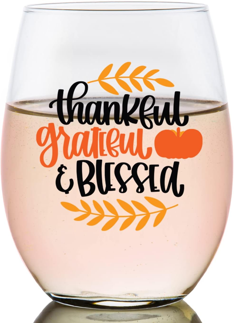 Amazon.com | Toasted Tales Thankful Grateful Blessed Thanksgiving Wine ...
