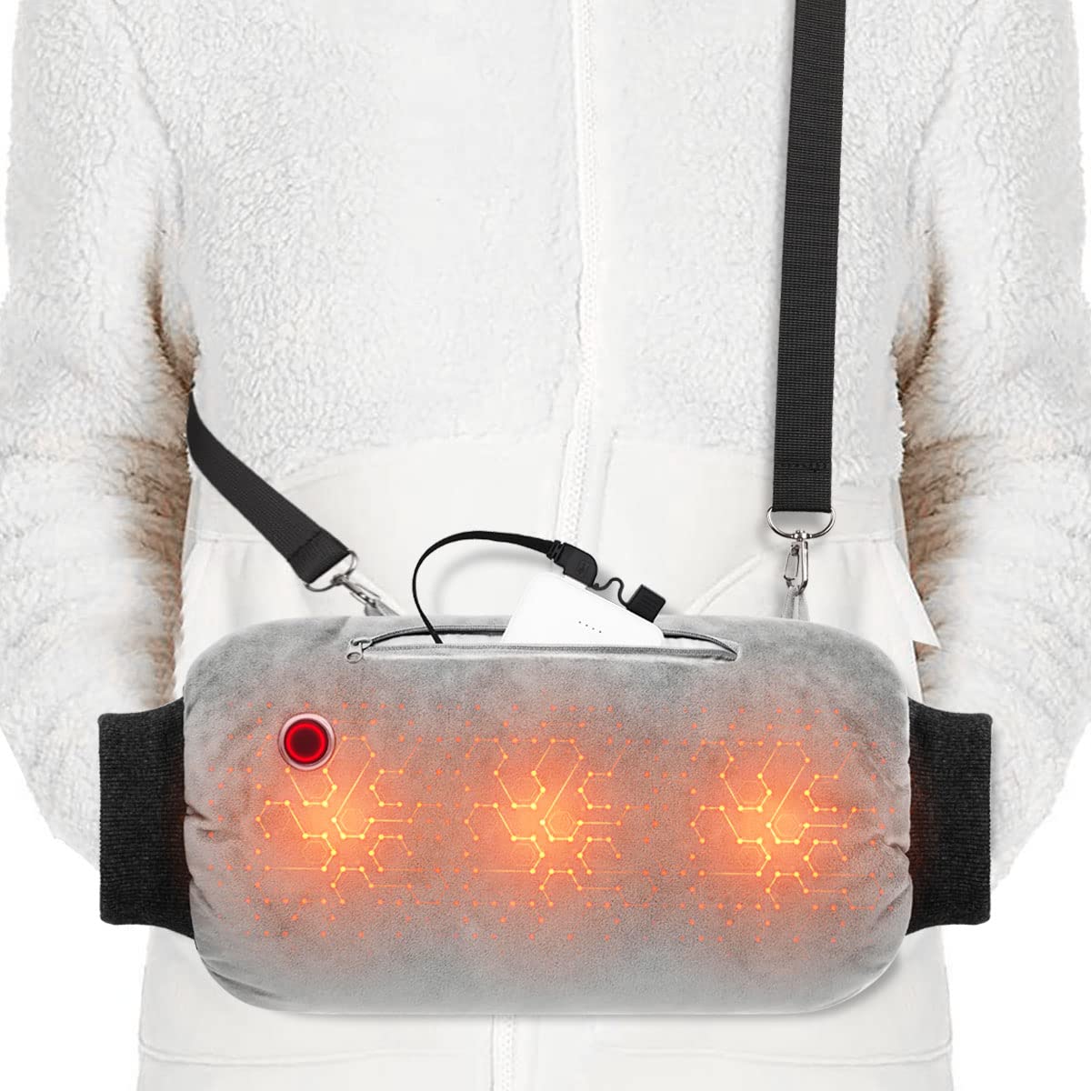 Hand Warmers Rechargeable, 10000mAh Electric Heated Gloves Power Bank ...