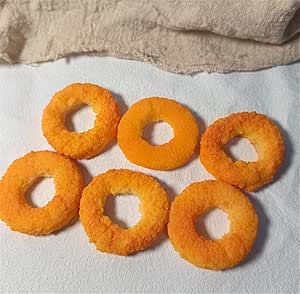 Amazon.com: Skyseen 6pcs Artificial Fried Onion Rings Fake Simulation ...