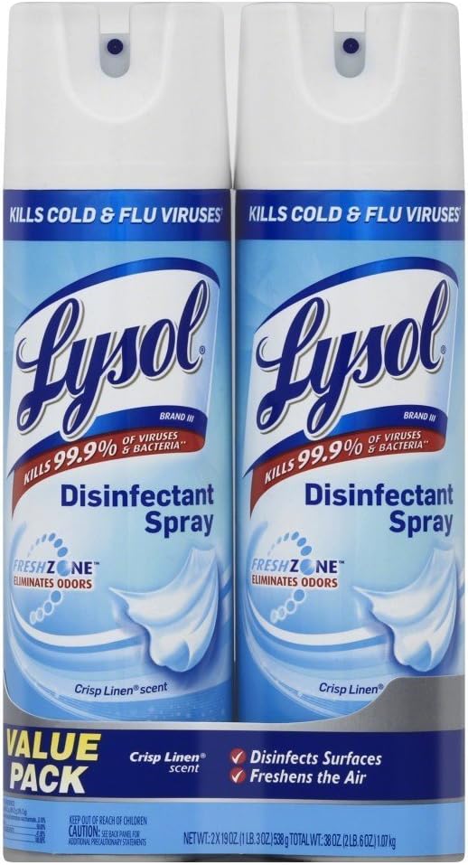 Amazon.com: Lysol To Go Disinfectant Spray, Crisp Linen, Travel Size ...