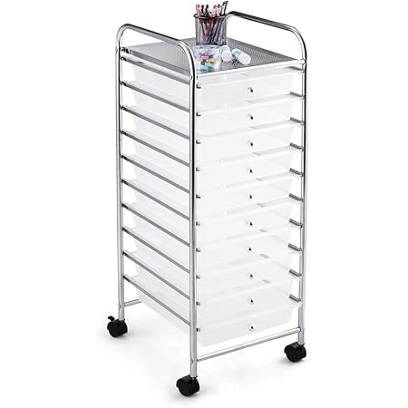 Amazon.com: Honey-Can-Do 10 Drawer Cart, Shaded CRT-05255 Assorted ...