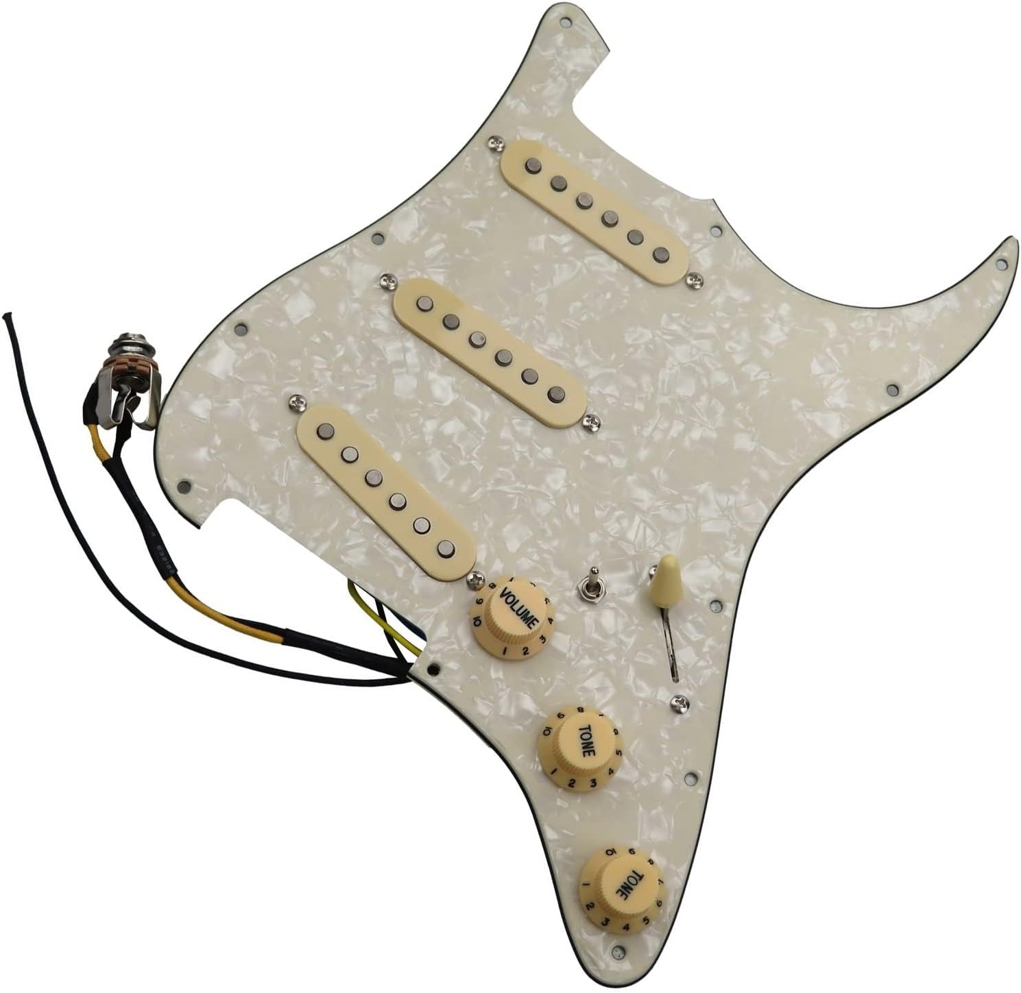 Amazon.com - Professional Loaded Pickguard with Alnico 5 SSS Yellow ...