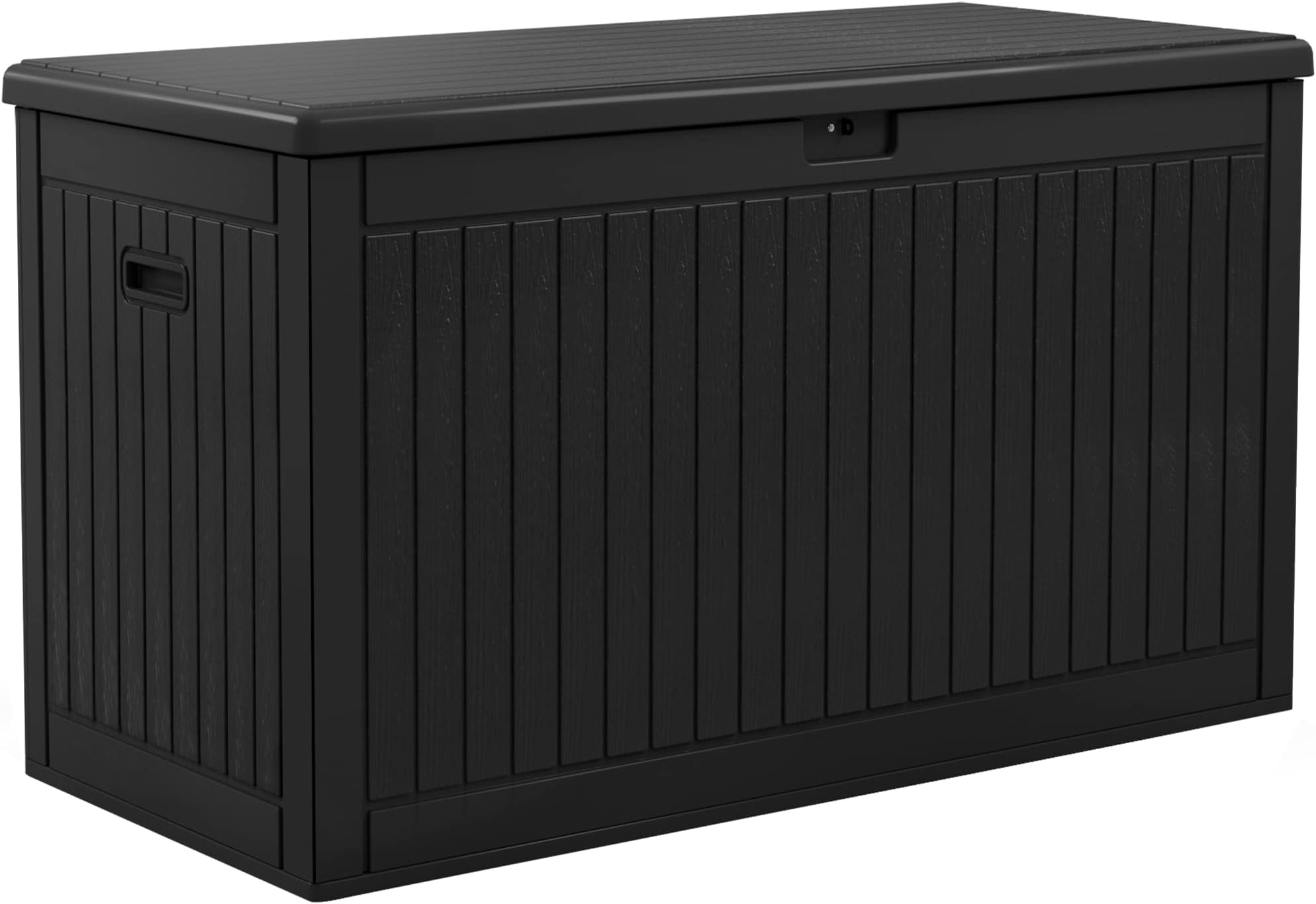 Amazon.com : Suncast DBW9200 Mocha Resin Wicker Deck Box, 99-Gallon ...
