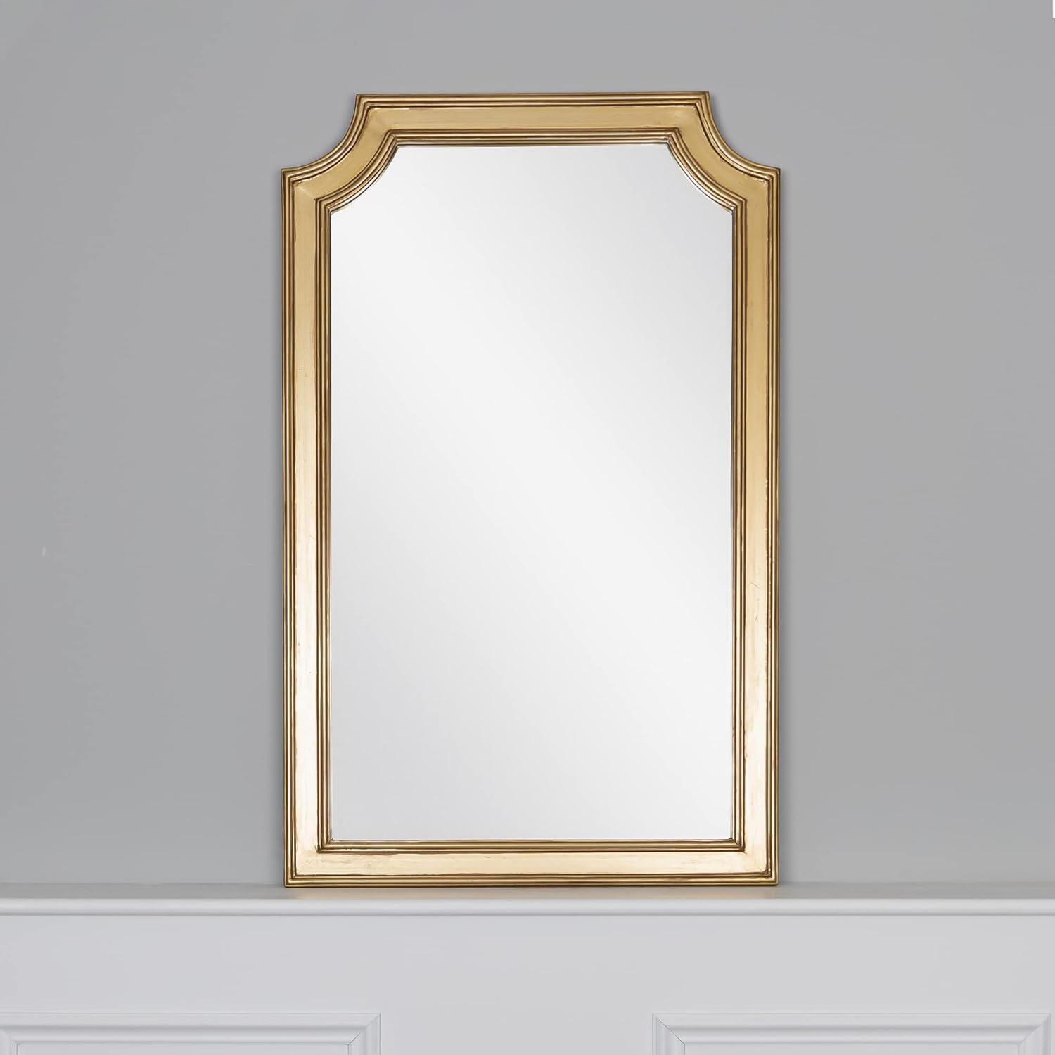 Amazon.com: Farmhouse Notched Corner Wall Mirror 24” W x 38.25” L ...