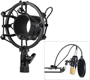 Amazon.com: RUSUO Metal Univerdal Condenser Microphone Mic Shock Mount ...