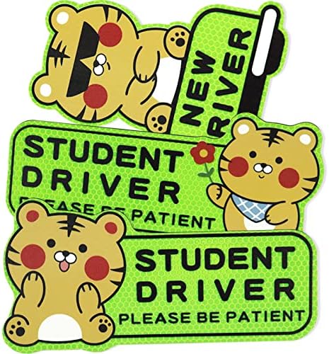 Amazon.com: VAXPTHEX 4Pcs Student Driver Car Magnet,Cute Cartoon New ...