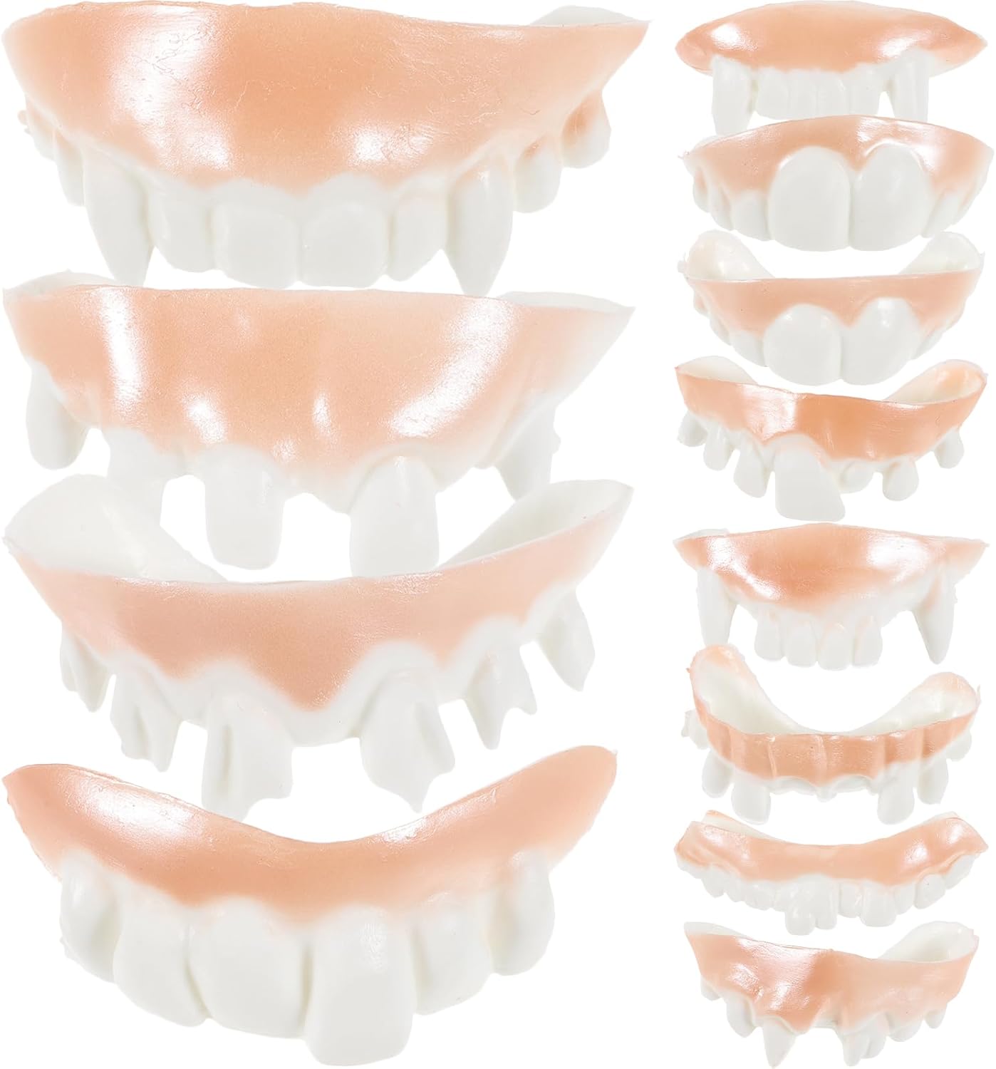 Amazon.com: VICASKY 24pcs Halloween Dentures Vampire Teeth Funny ...