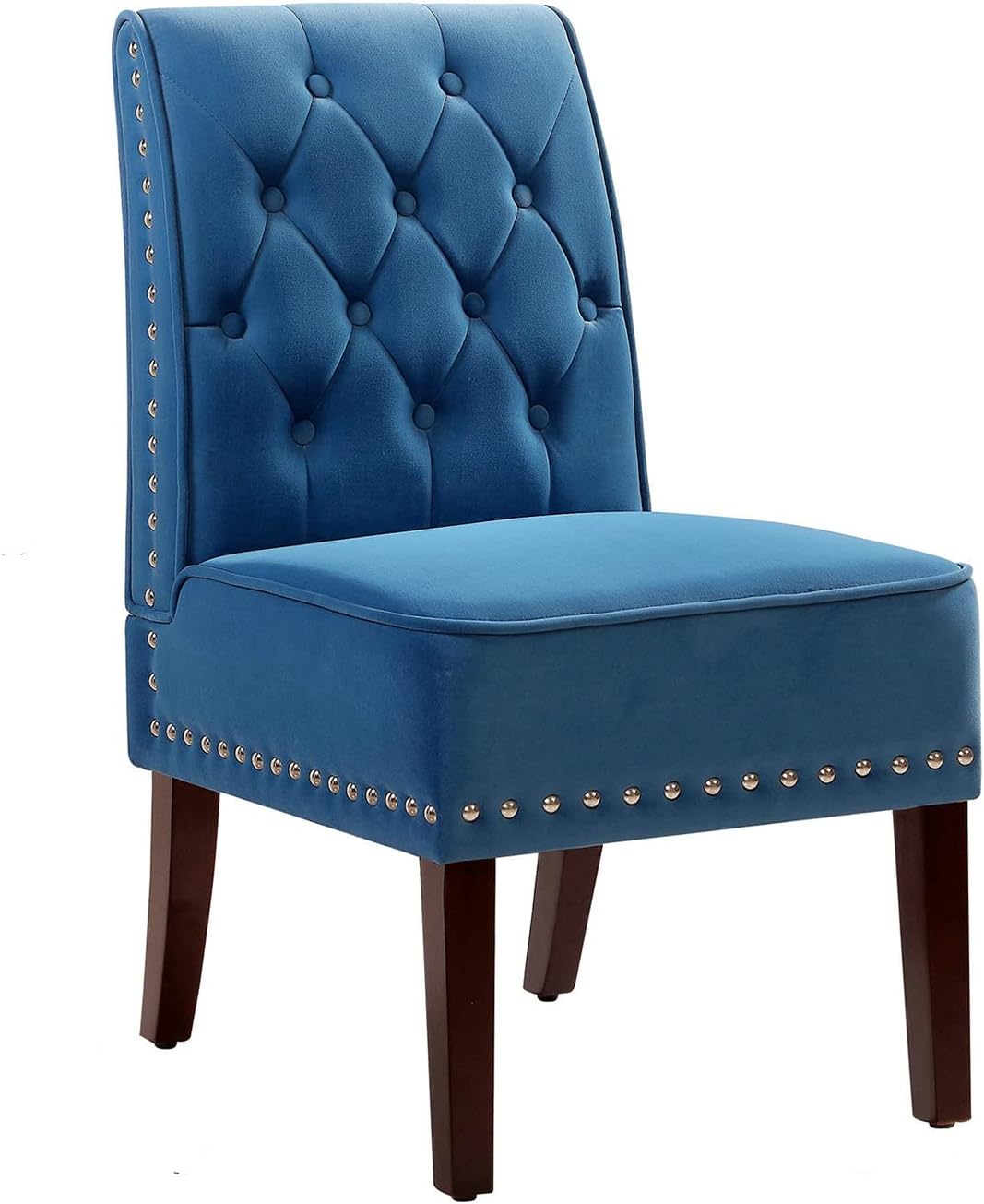 Amazon.com - Blue Velvet Dining Chairs, DRM'SCUUM Comfy Dining Room ...