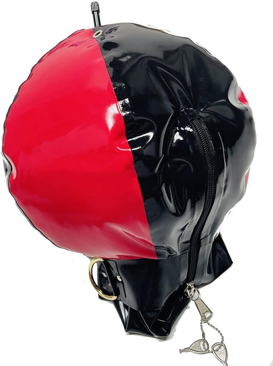 Amazon.com: AiCc stylists Latex Hood Rubber Mask Inflatable Ball Mask ...