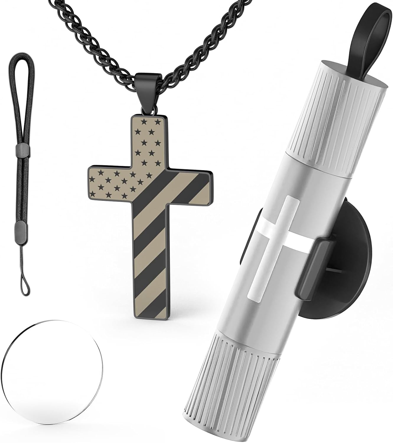 Amazon.com: Safe Hammer Glass Breaker Under Water and Cross Pendant ...