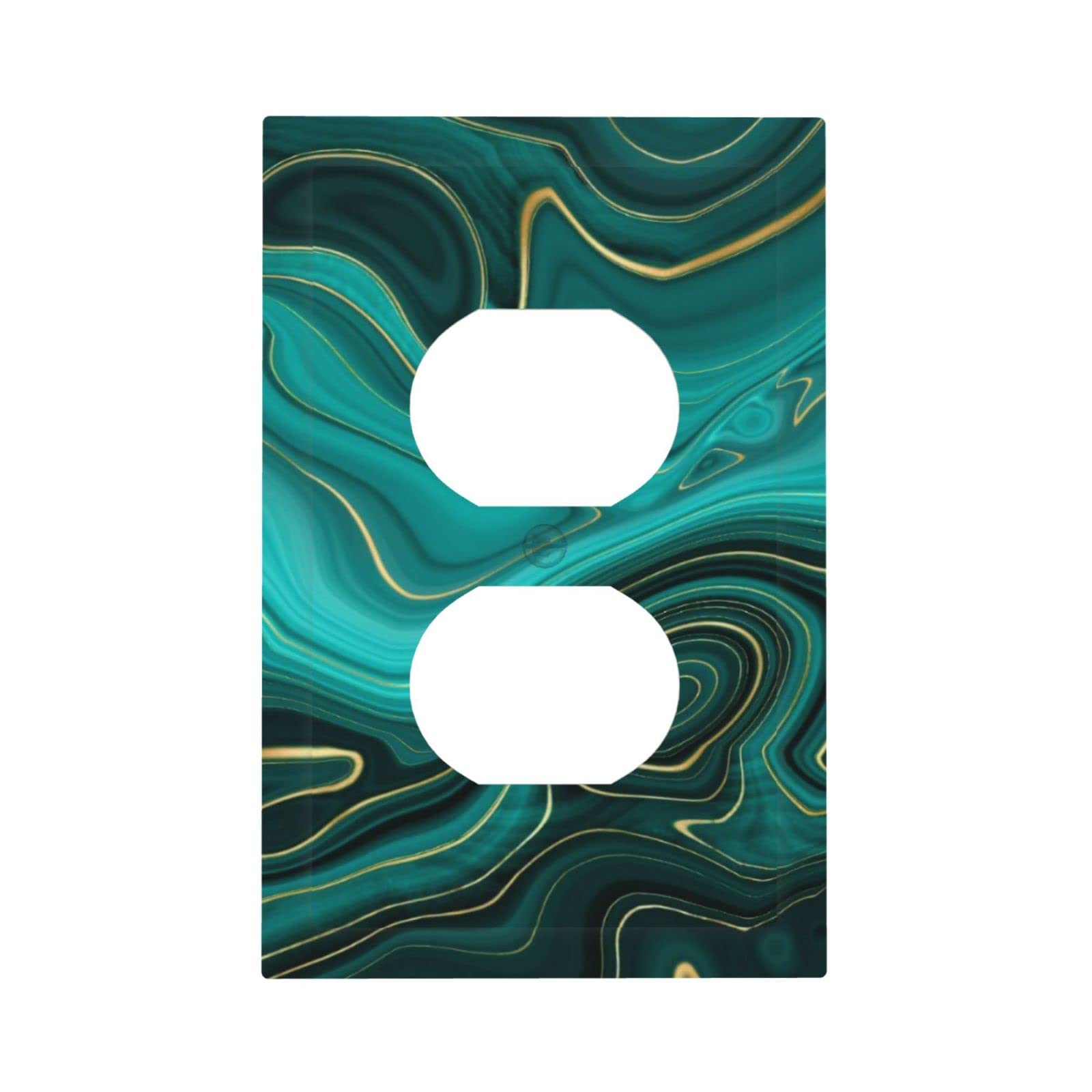 Turquoise Marble Texture 1 Gang Receptacle Duplex Outlet Cover Plate ...