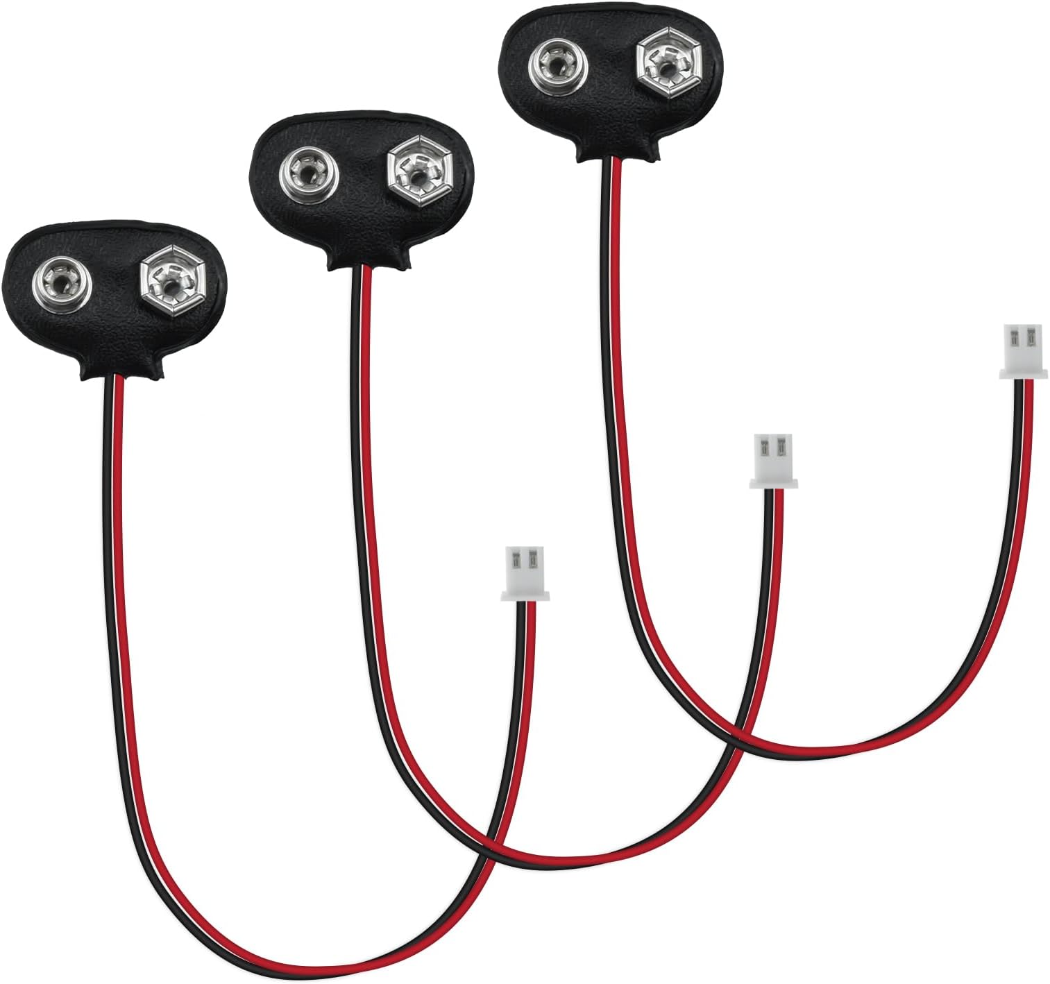 Amazon.com: SDTC Tech 3 Pack 9V Battery Snap to 2-Pin XH2.54 Plug ...